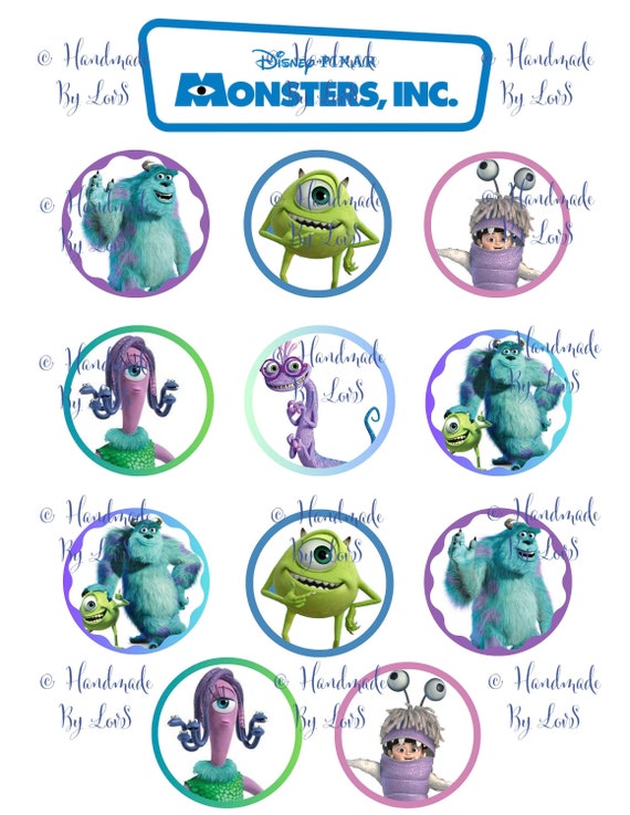 Monster Inc Cupcake Toppers