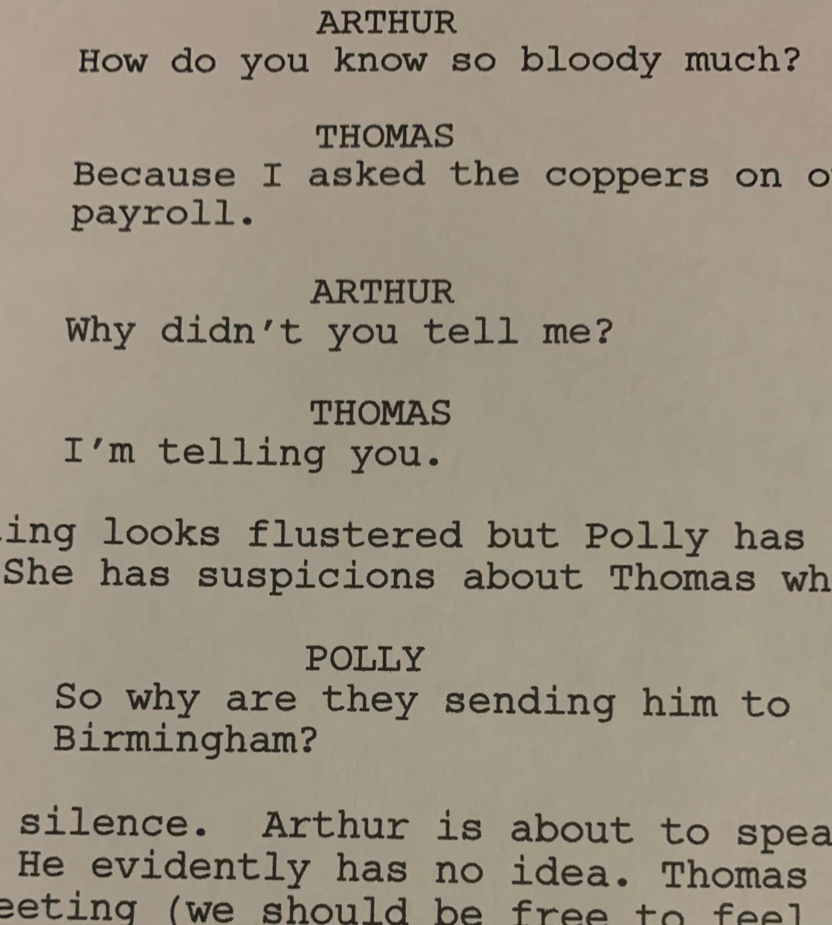 Peaky Blinders Pilot TV Script Cillian Murphy, Paul Anderson, Helen ...