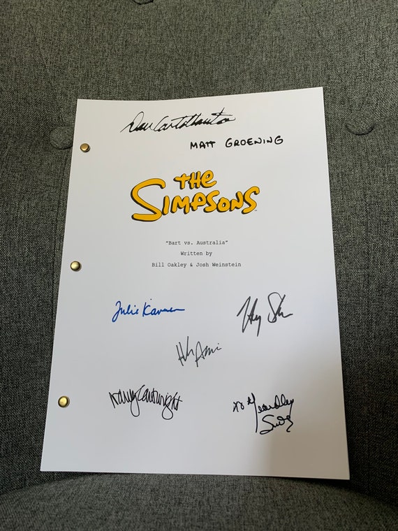 The Simpsons bart Vs. Australia TV Script Matt - Etsy Australia
