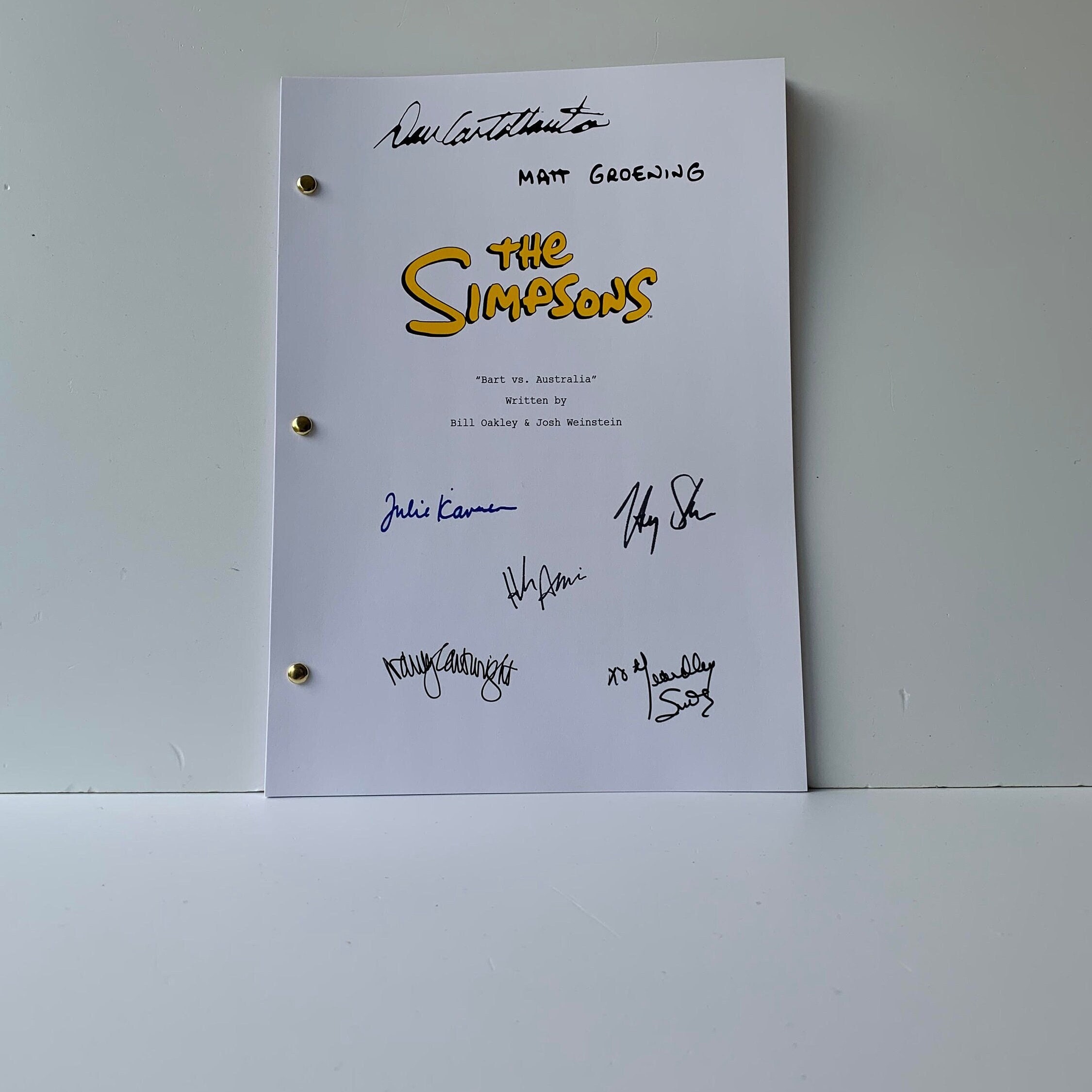 The Simpsons "bart Vs. Australia" TV Script - Matt Groening, Dan ...