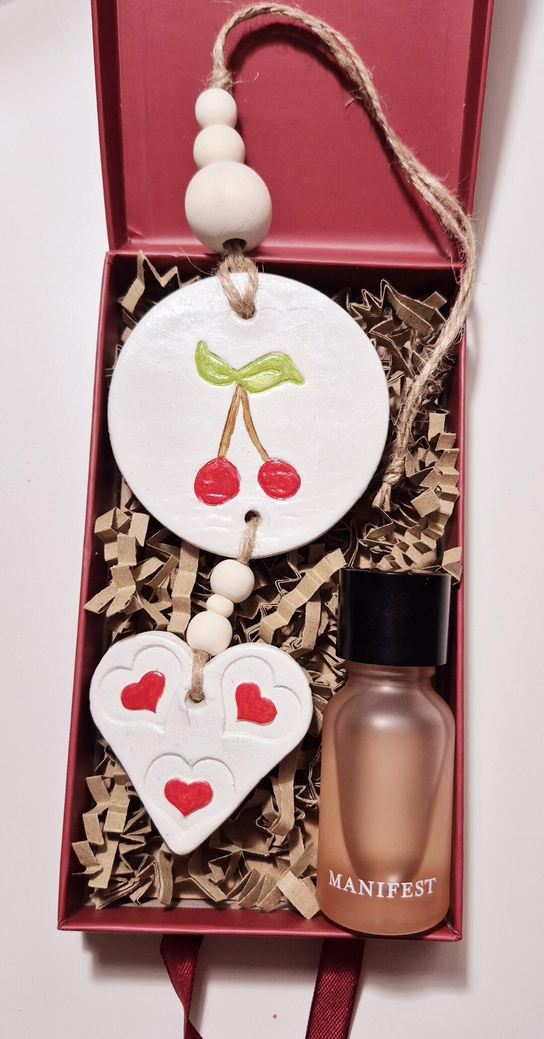 Decorative Hanging Air Dry Clay Diffuser With "manifest" Oil - Etsy