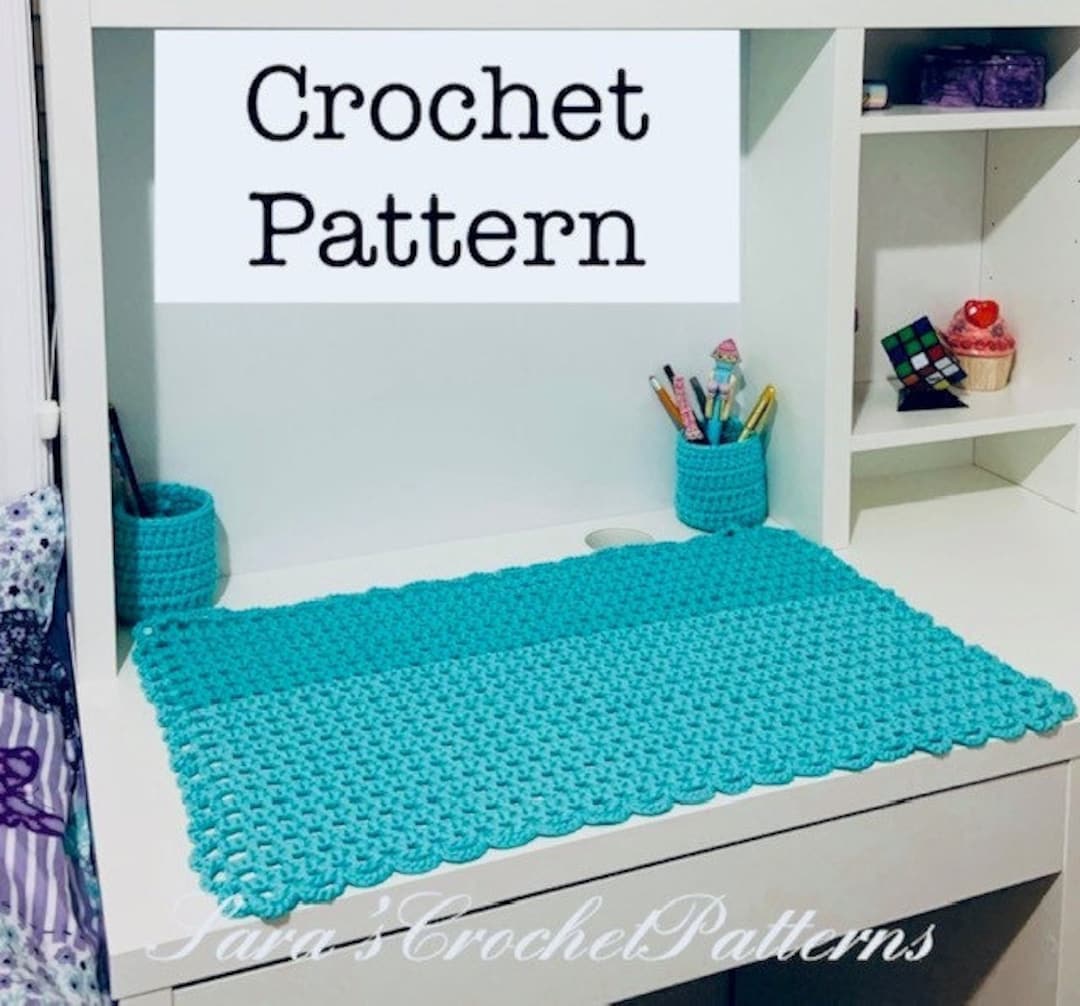 2 Pieces Desk Mat Set Crochet Pattern Easy Crochet Desk Pad - Etsy Canada