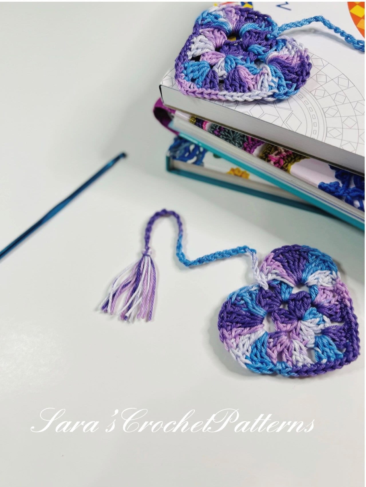 Heart Shape Bookmark Crochet Pattern Beginners Friendly - Etsy