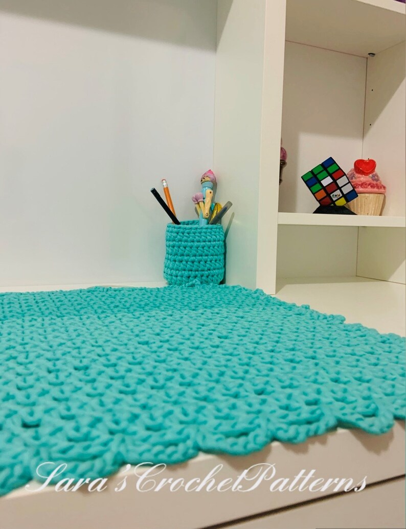 2 Pieces Desk Mat Set Crochet Pattern Easy Crochet Desk Pad - Etsy Canada