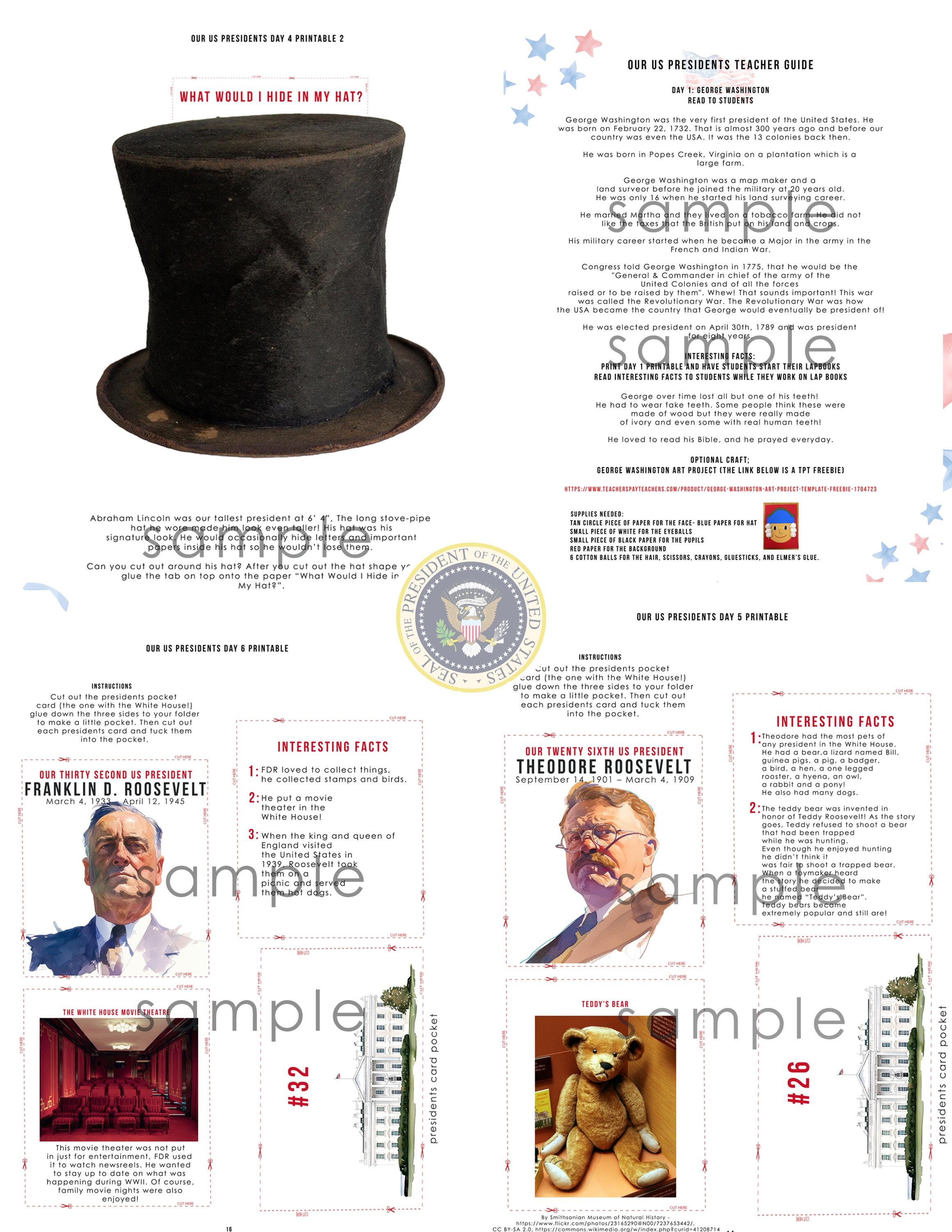 US Presidents Lapbook - Etsy