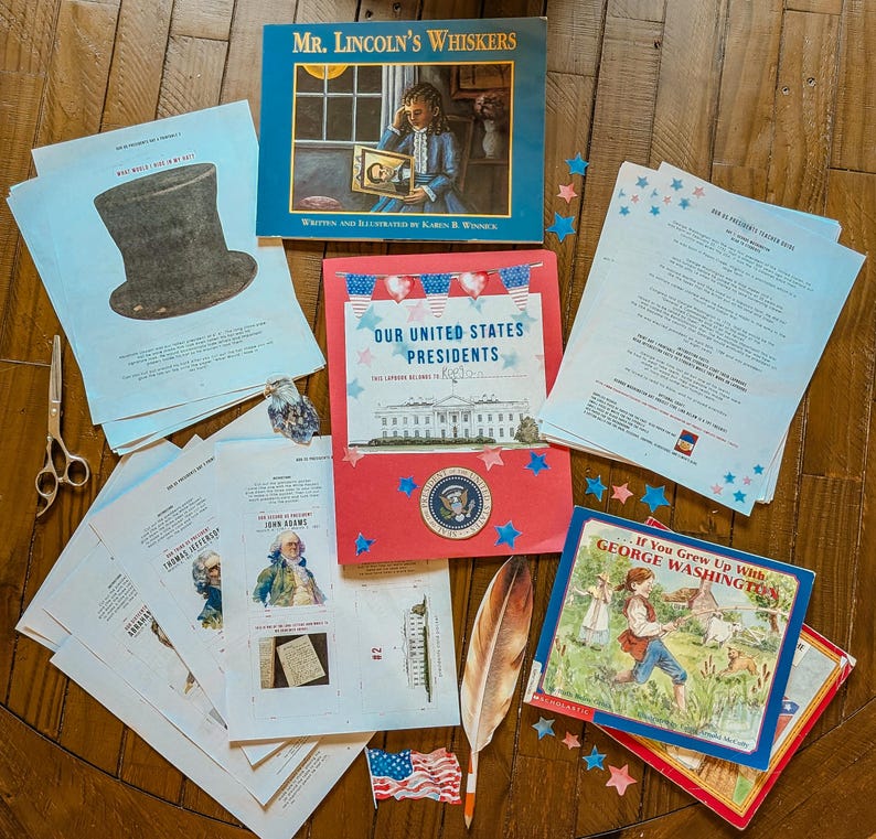US Presidents Lapbook - Etsy