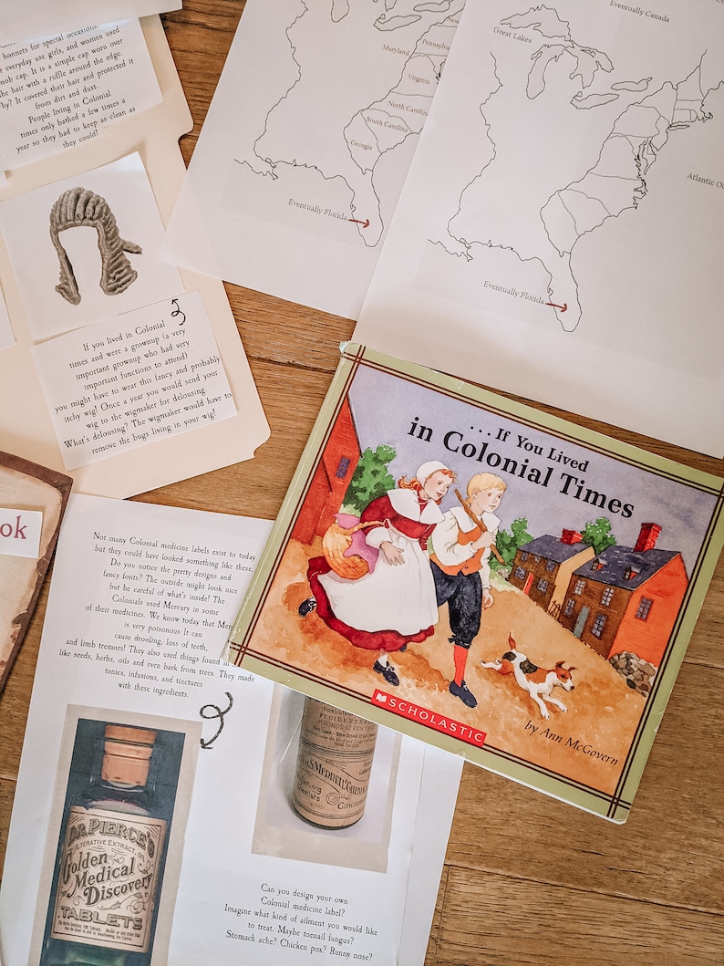 If You Lived in Colonial Times Unit Study - Etsy