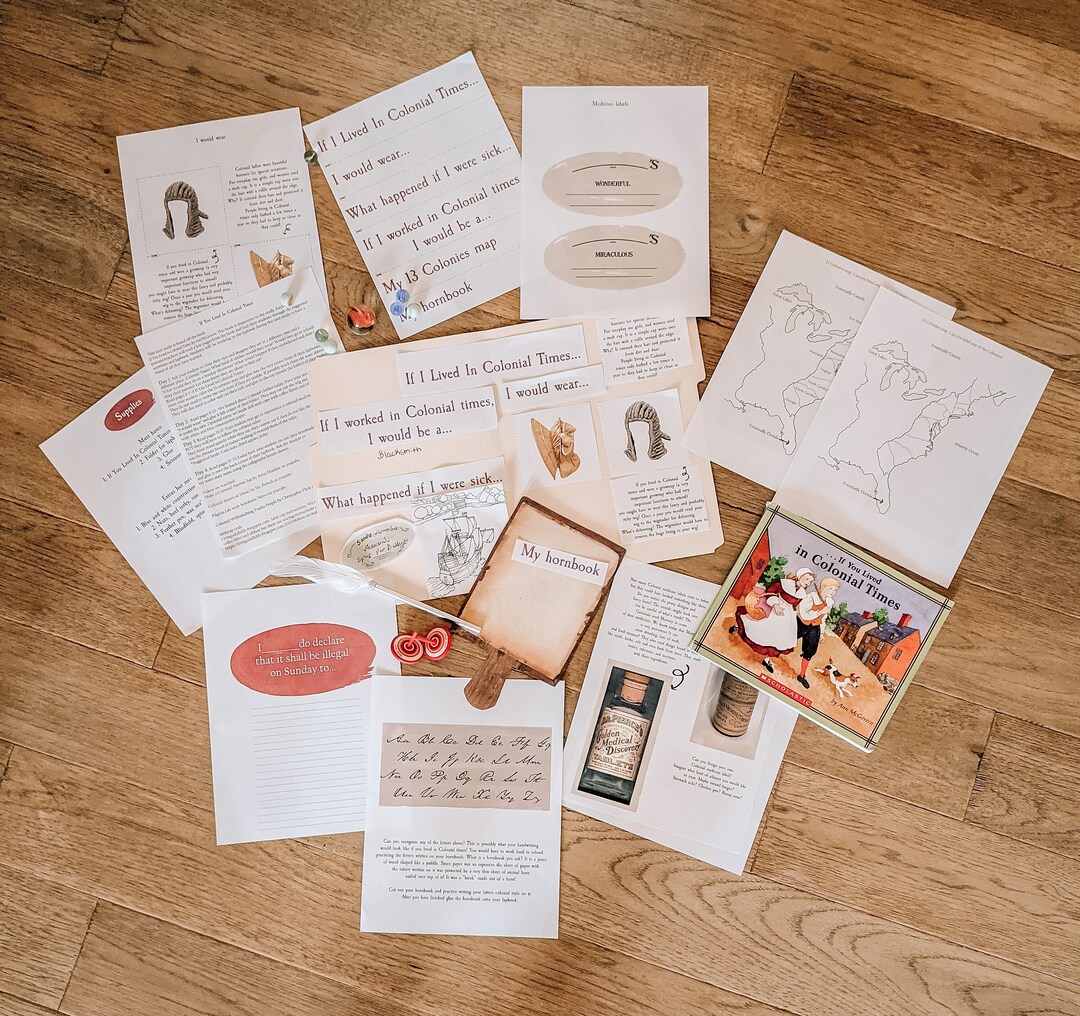 If You Lived in Colonial Times Unit Study - Etsy