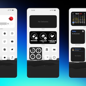Minimalistic Ios Icon Pack 90+ | Four Colourways Black, White, Cream ...