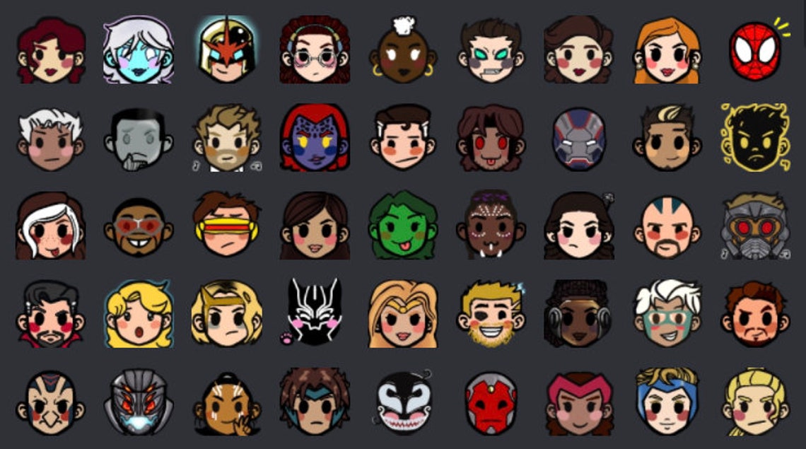 100+ Marvel Discord Emojis - Instant Download - Etsy