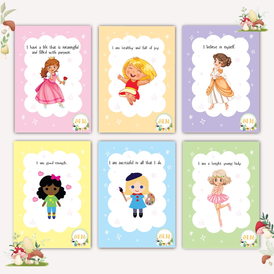 Girls' Affirmation Cards: Boho Printable Flashcards (digital Download ...