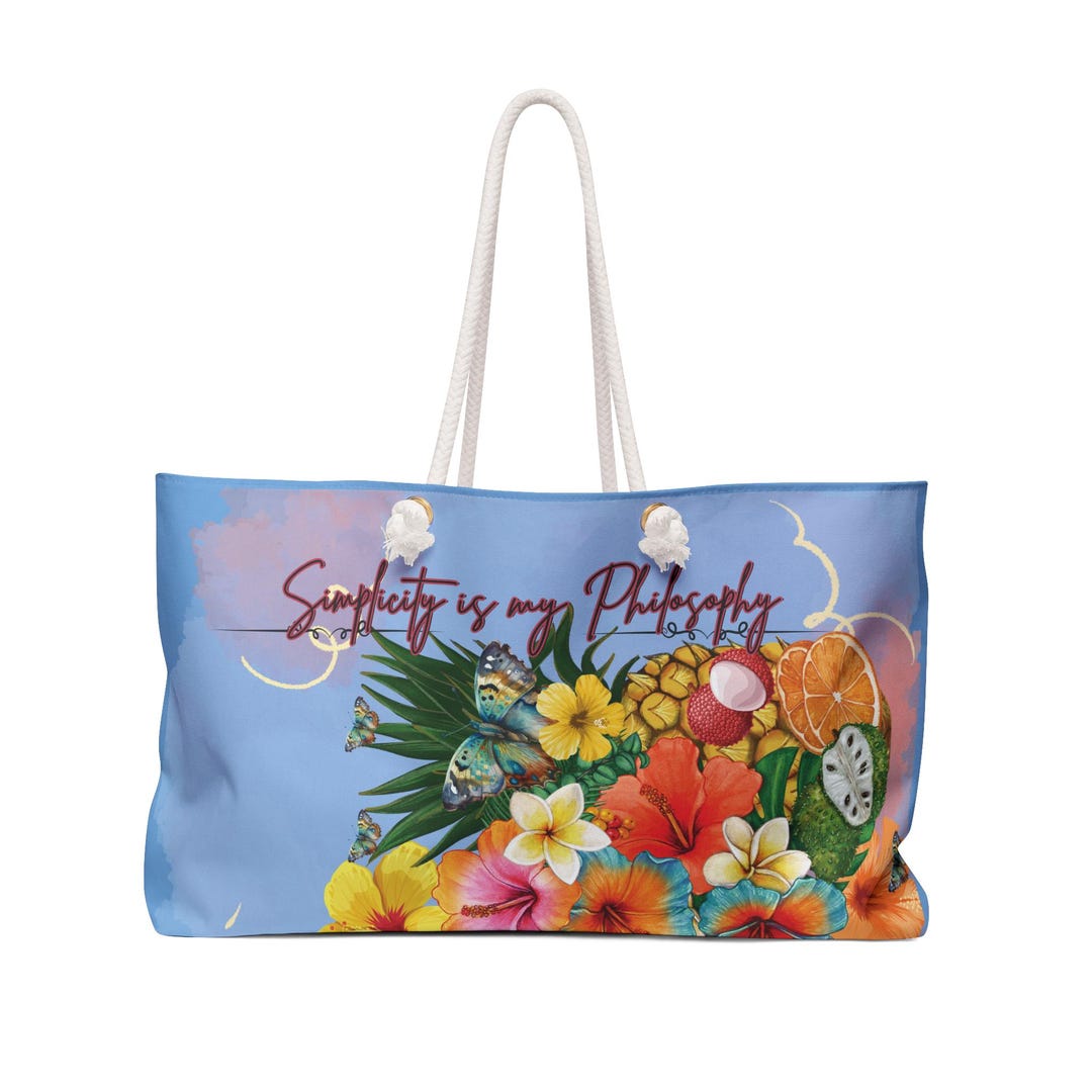 Tropical Beach Tote Bag | Beach Tote for Women | Bachelorette Gift Bag ...