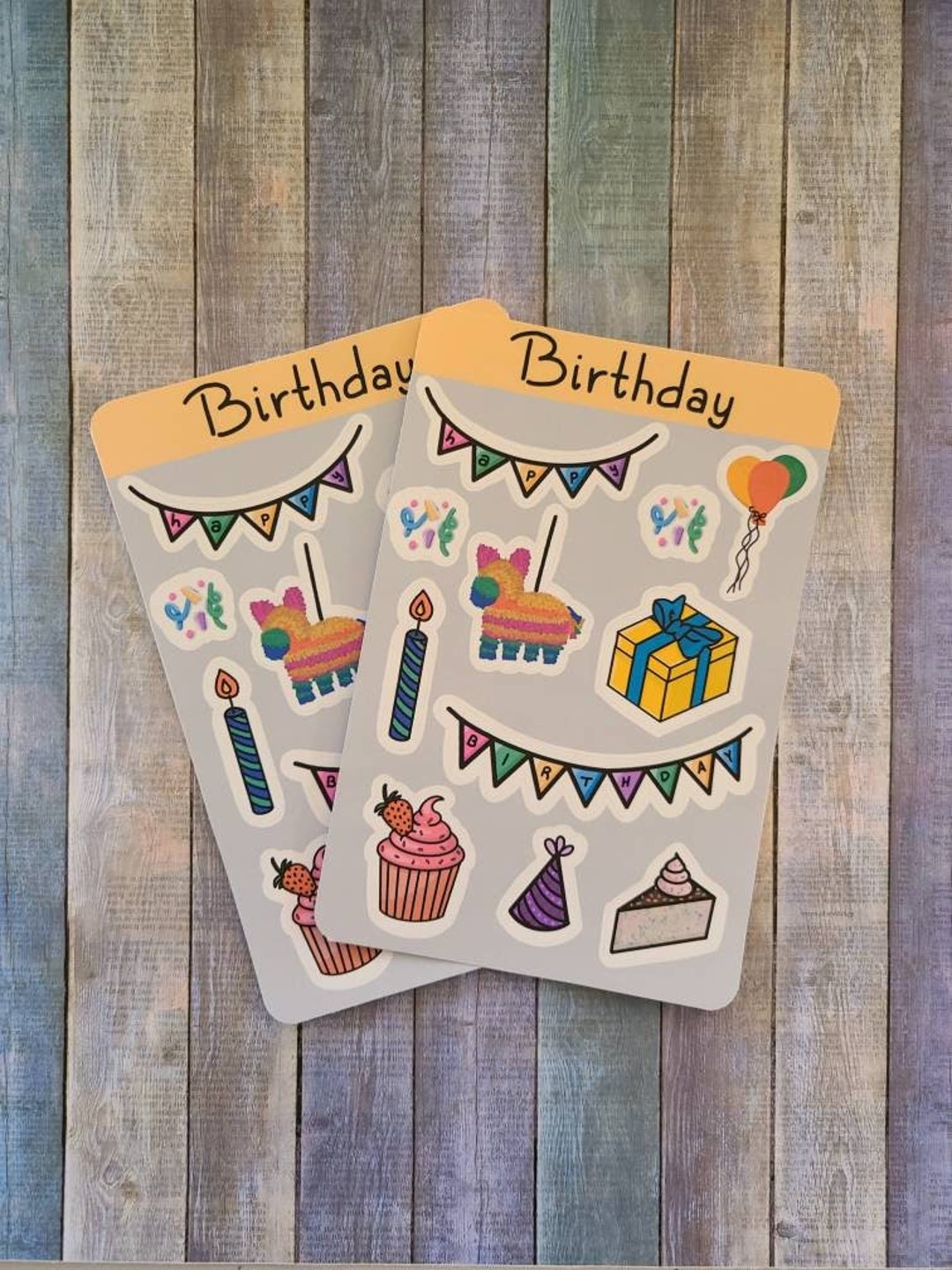 Happy Birthday Fun Sticker Sheet, 4 Inch X 6 Inch, Multi Colored ...