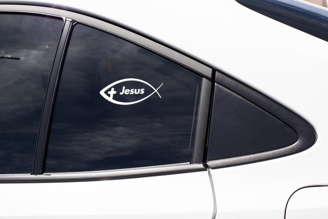 Jesus Fish Window Decal, Car Decal - Etsy