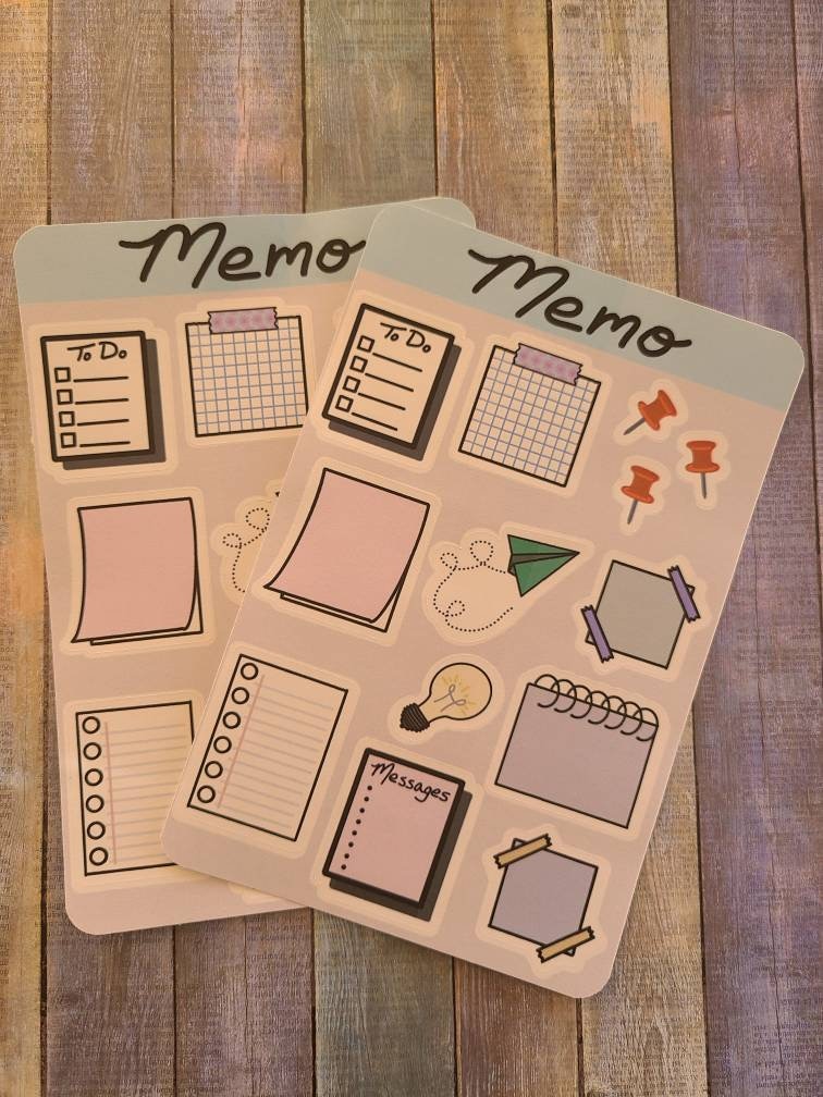 Memo To-do Notes Sticker Sheet, 4 Inch X 6 Inch, Multi Colored ...