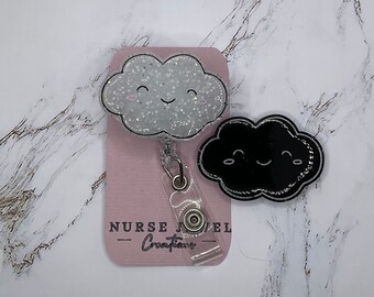 Cloud Badge Reel, Cute Retractable Badge Holder, ID Card Holder, ID ...
