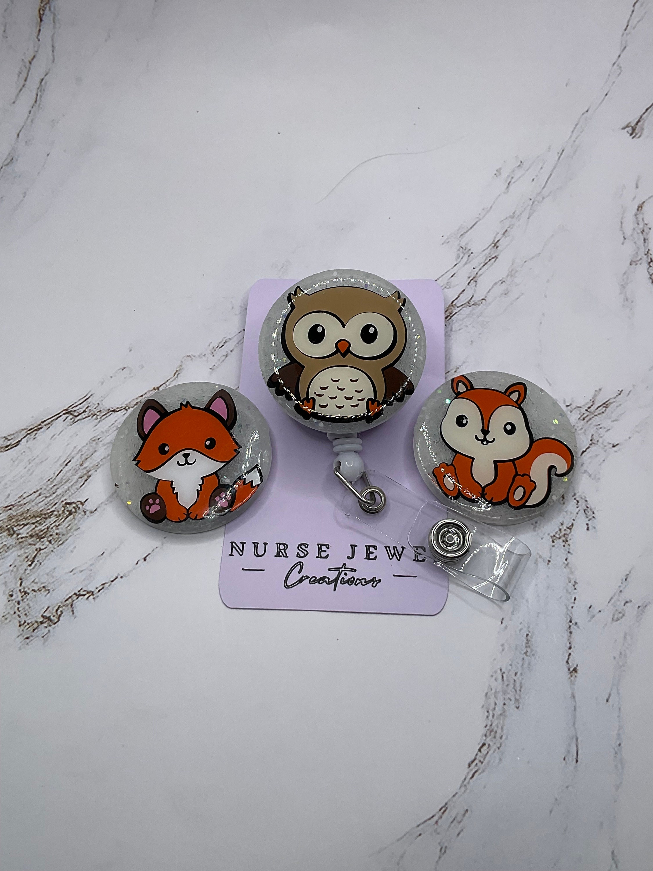 Fall Animals Badge Reel - Etsy