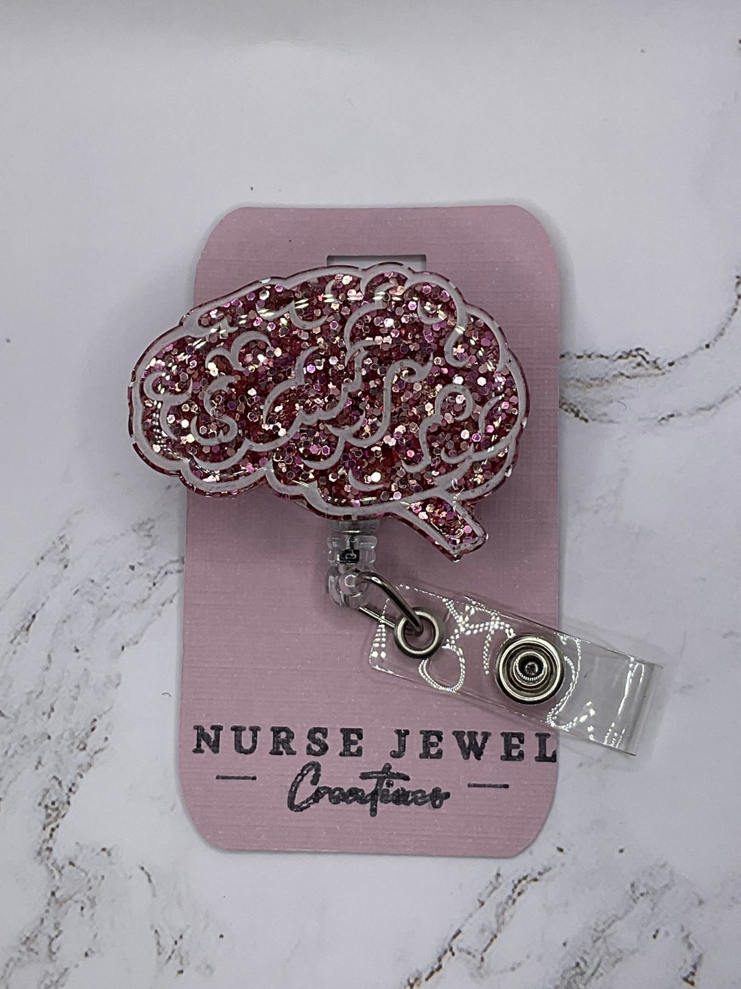 Brain Badge Reel - Etsy