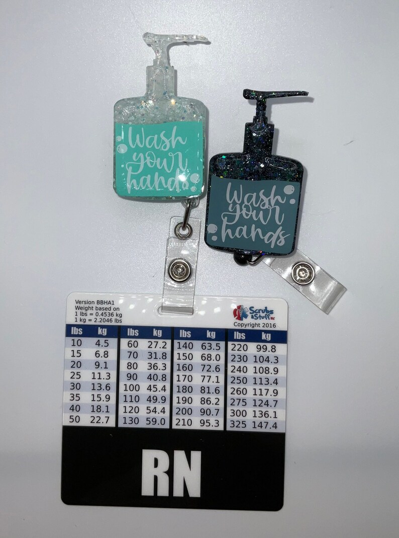 Wash Your Hands Soap/sanitizer Badge Reel - Etsy