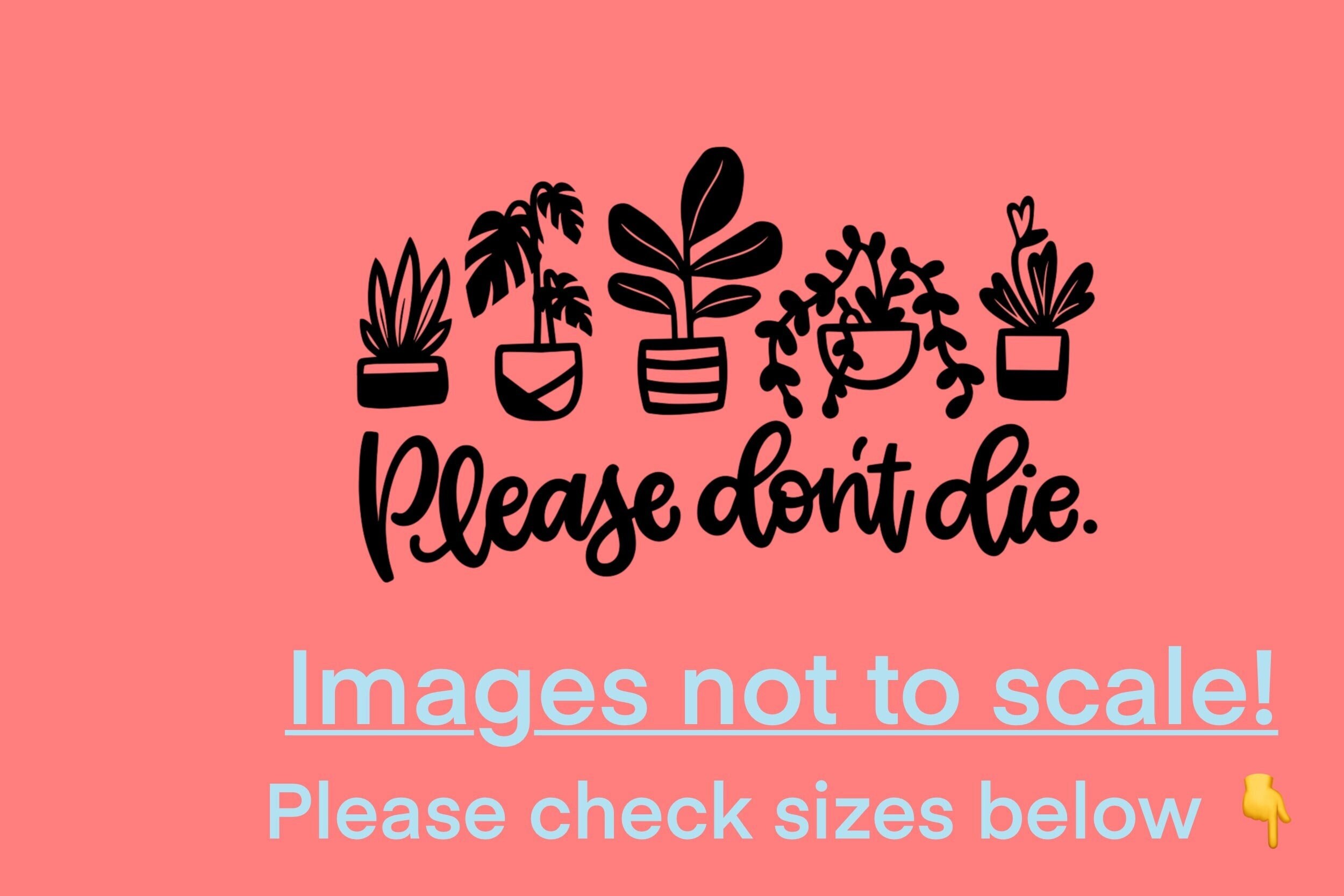 Please Don't Die Plant Decal - Funny Car/laptop Sticker - Etsy