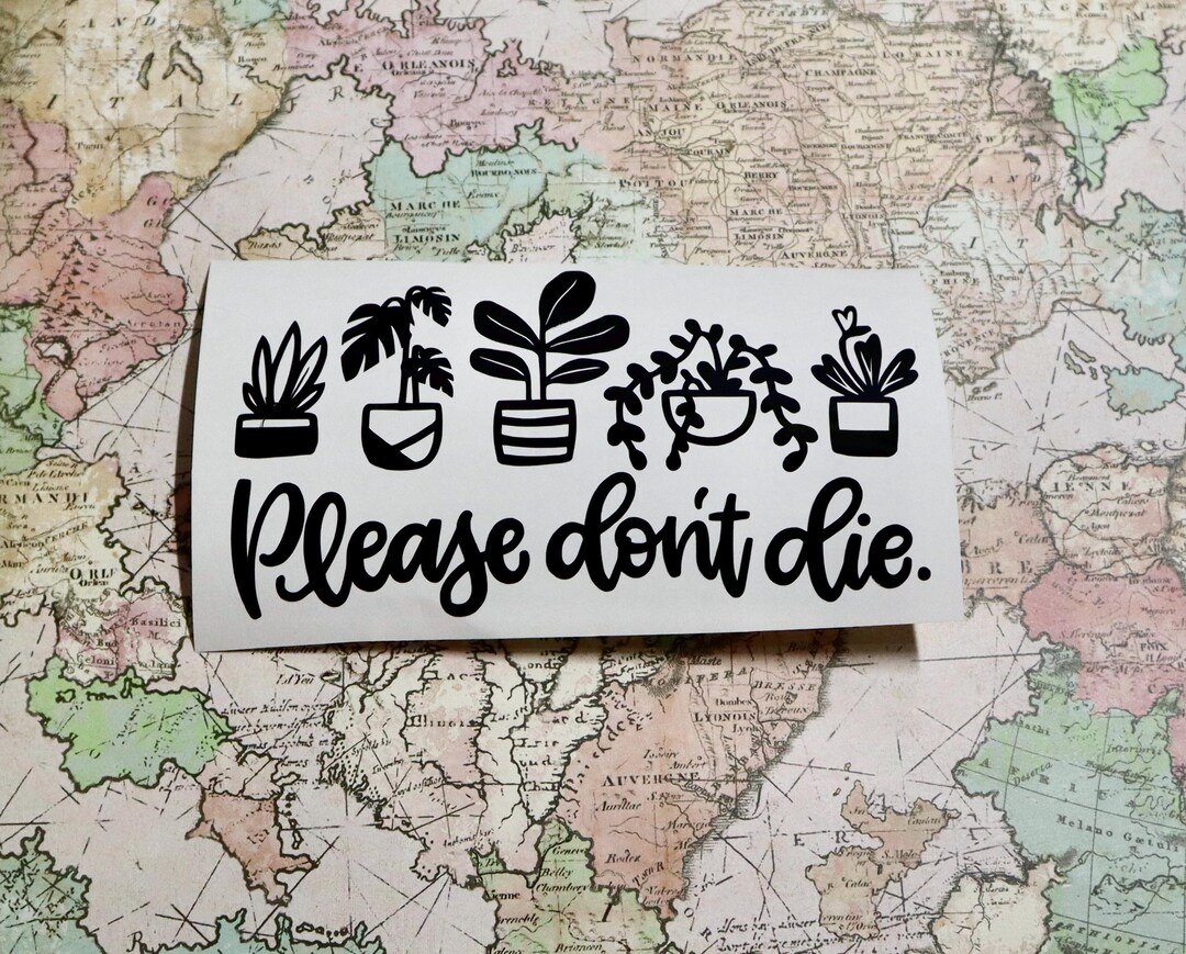 Window Decal Laptop Decal Car Decal Plants Decal Gift Plant Decal ...