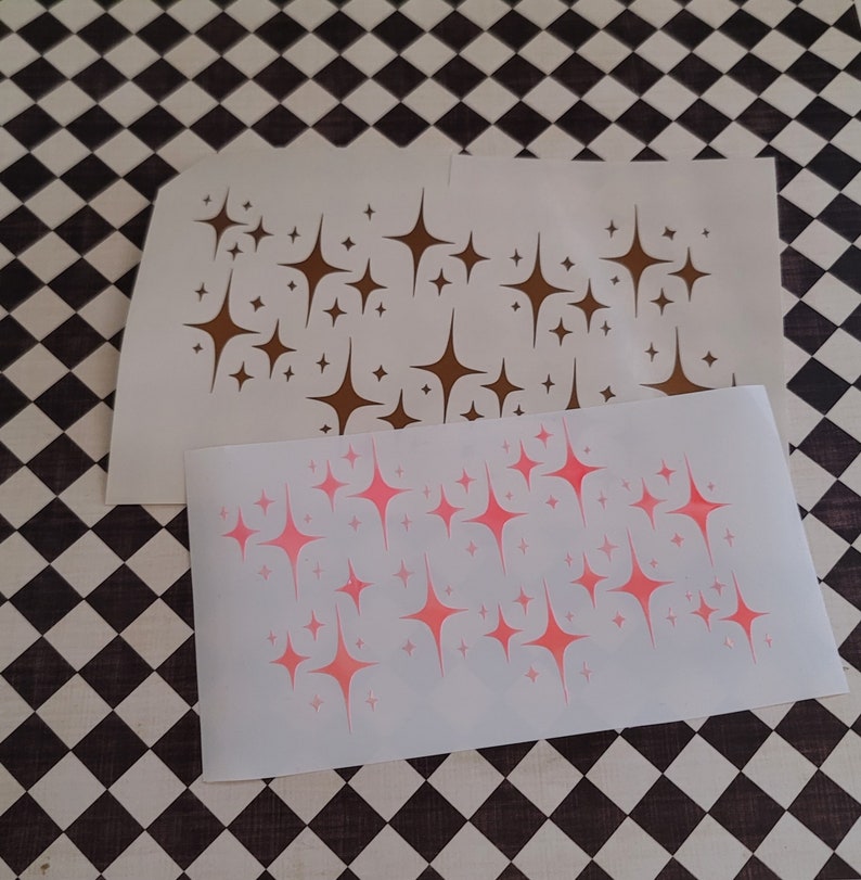 Sparkle Star Decal Sheet: Permanent Vinyl Stickers for Tumblers ...