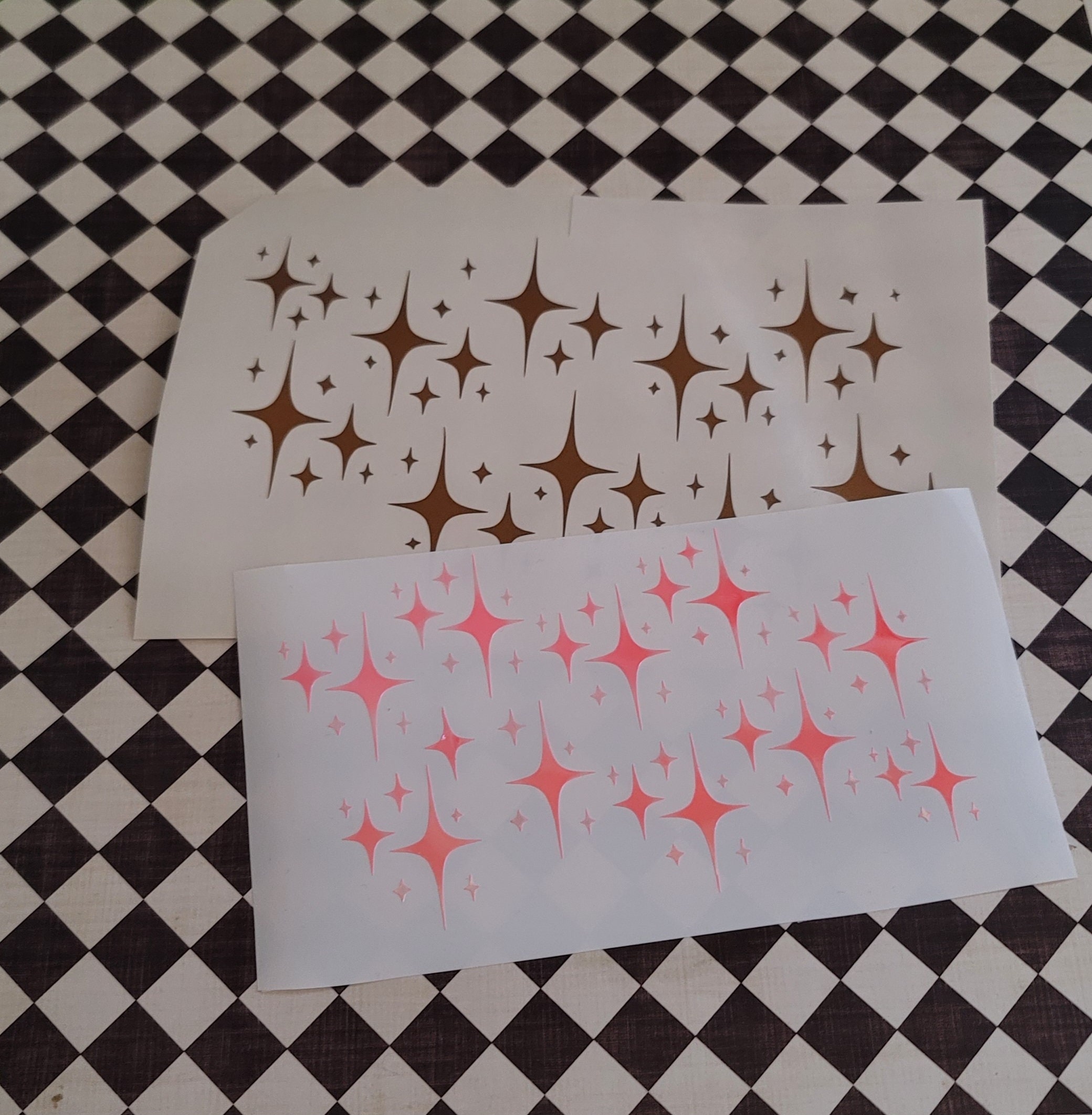 Sparkle Star Decal Sheet: Permanent Vinyl Stickers for Tumblers ...