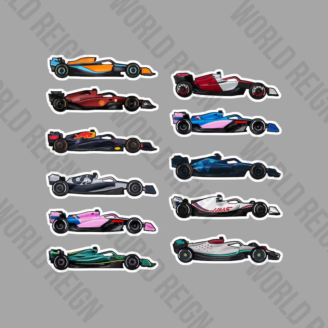 F1 Car Stickers Formula 1 Race Car Vinyl Stickers F1 Livery Stickers - Etsy