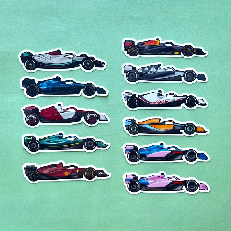 F1 Car Stickers Formula 1 Race Car Vinyl Stickers F1 Livery Stickers - Etsy