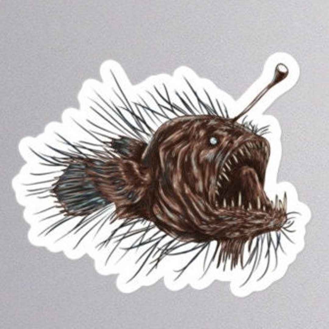Anglerfish Sticker - Etsy
