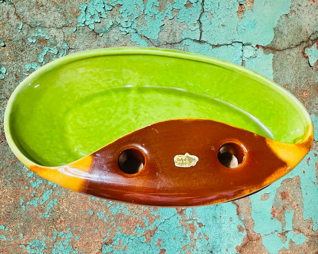 Royal Haeger Potteries-centerpiece Bowl/console Piece and Candleholder ...