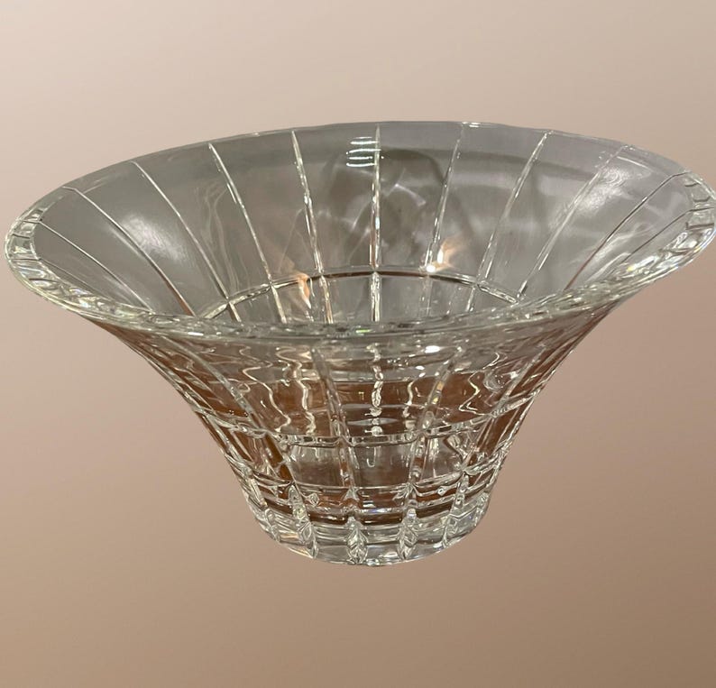 Mikasa “avenue” Crystal Fruit Bowl: Geometric Cut Glass, Made in Japan ...