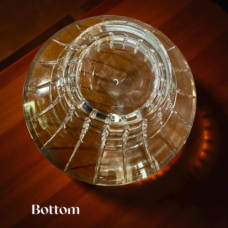 Mikasa “avenue” Crystal Fruit Bowl: Geometric Cut Glass, Made in Japan ...