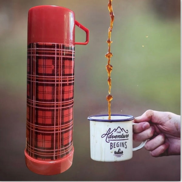 Plaid Thermos - Etsy