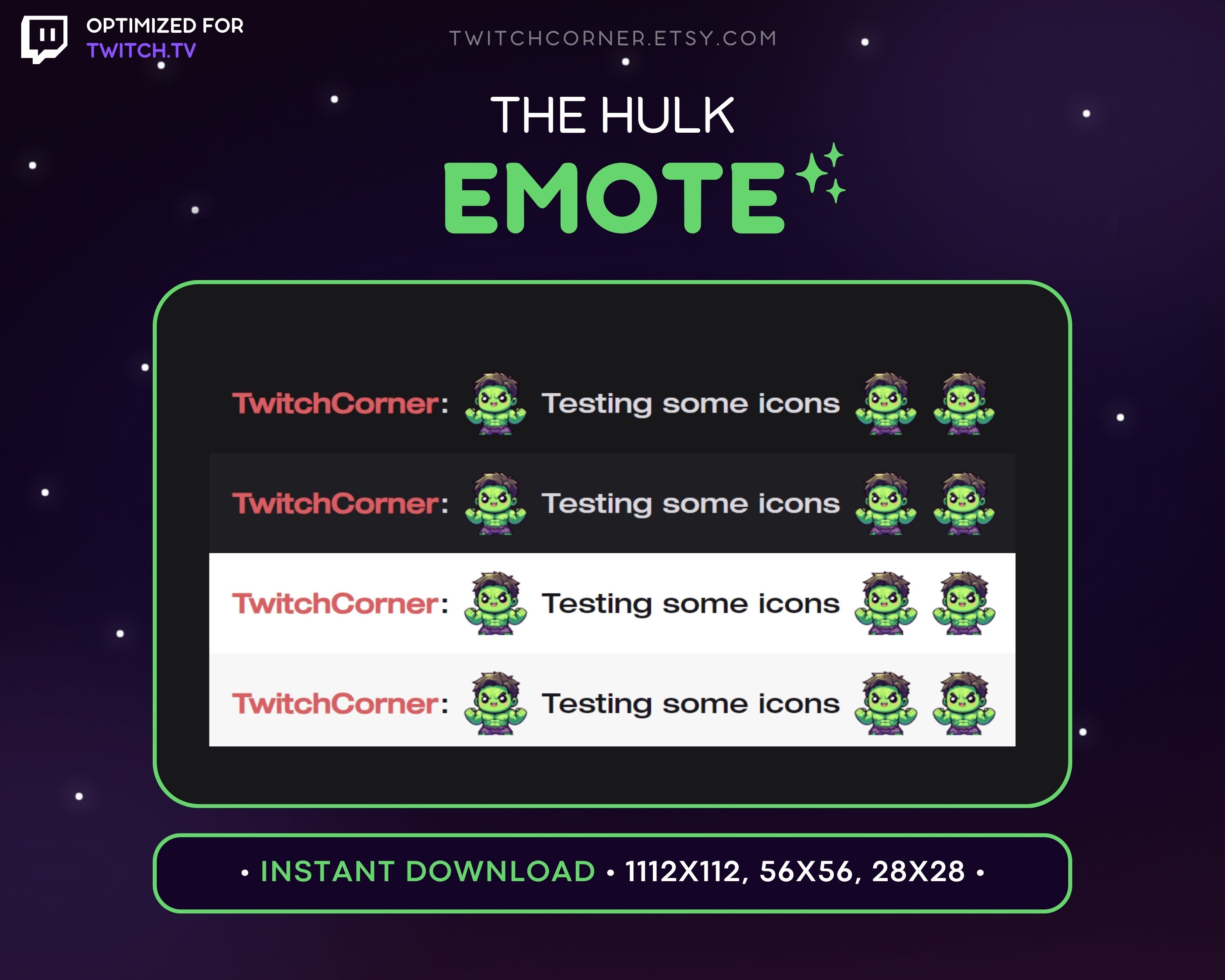 Hulk Twitch Emote Hulk Emote for Twitch Hulk Discord Emote - Etsy