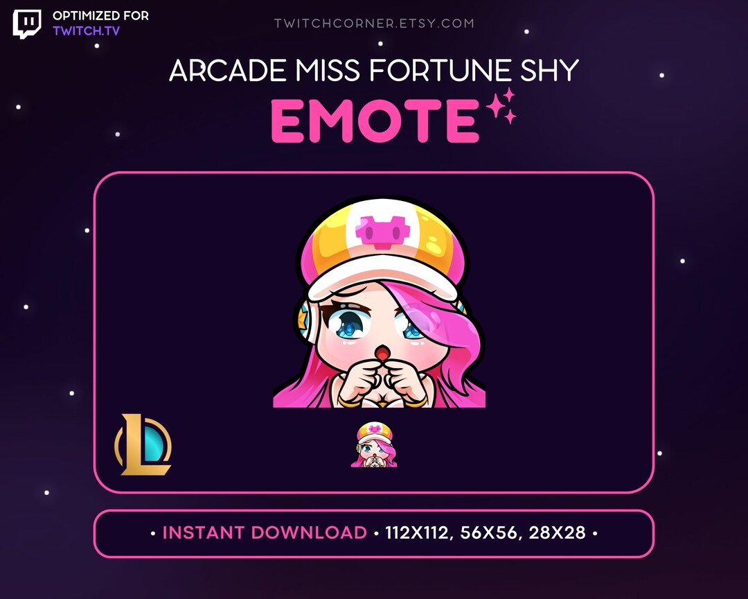 Miss Fortune Twitch Emote Arcade MF Emote, League of Legends Twitch ...