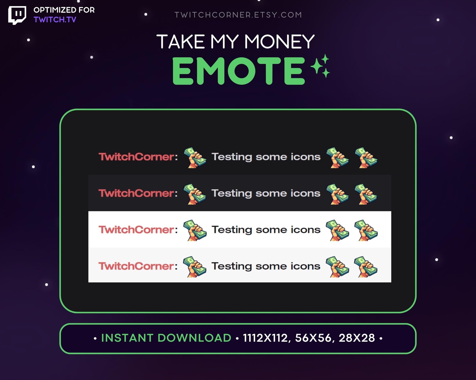 Take My Money Twitch Emote Twitch Emote Money Hand - Etsy