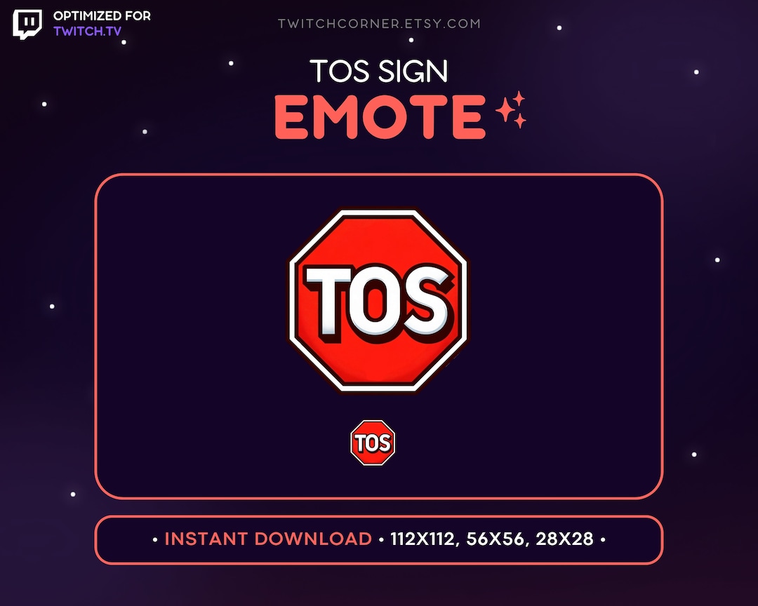 TOS Symbol Twitch Emote TOS Emote for Twitch, Terms of Service Emote ...