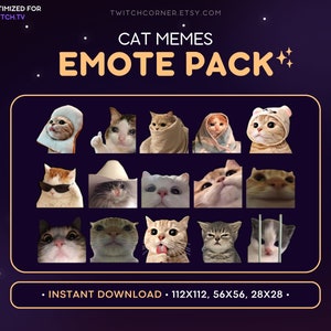 SUPER DEAL 60 Meme Emote Bundle Meme Emotes Cute Emotes Twitch Emotes ...