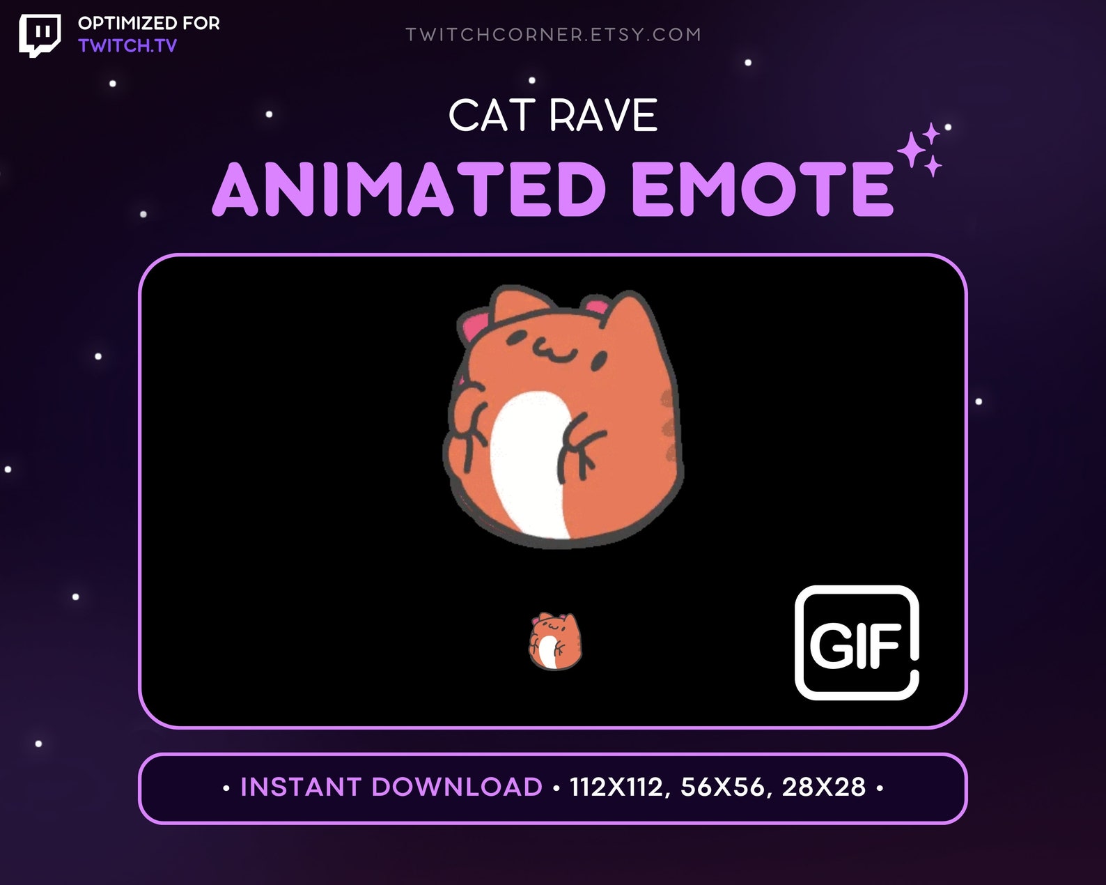 Vibing Cat Animated Twitch Emote Rave Cat Twitch Emote, Cat Discord ...