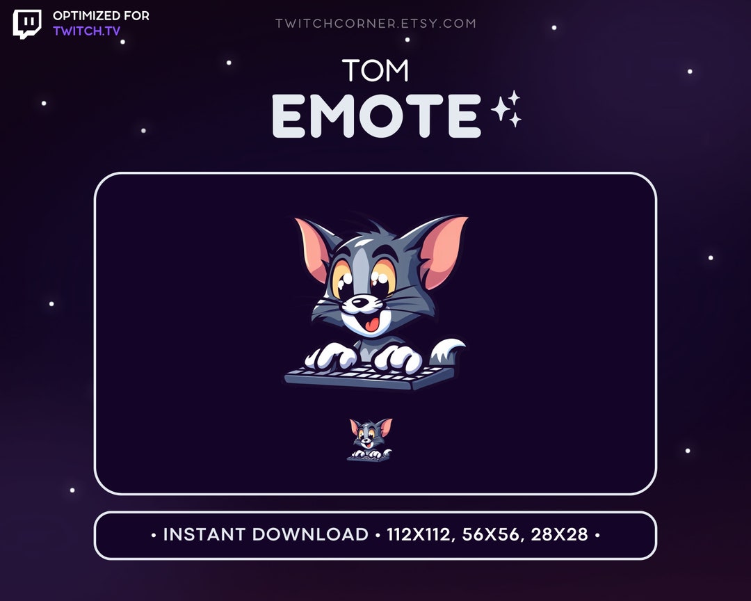 Tom und Jerry Twitch Emote Tom Cat Emote für Twitch, lustiges Katzen ...