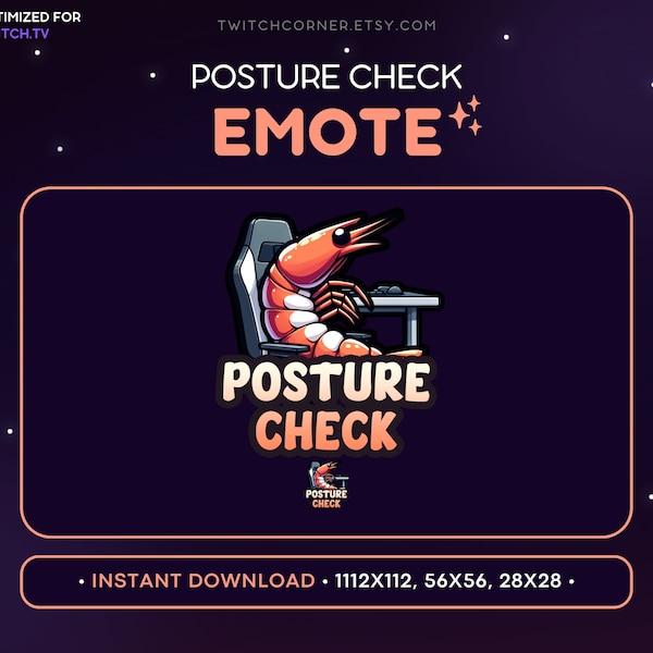 Check Posture Emote - Etsy