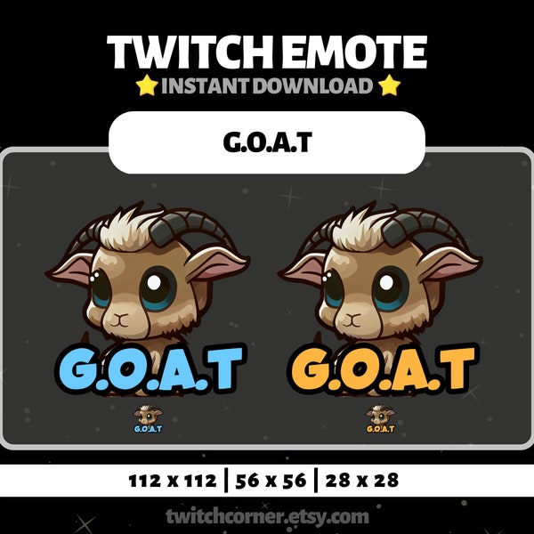 Goat Badge Twitch - Etsy