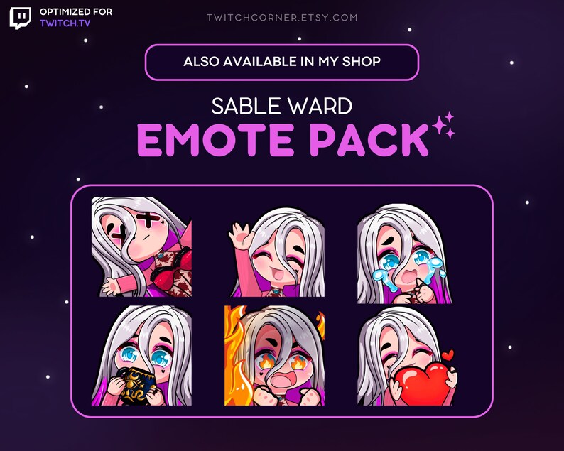 Sable Ward Twitch Emote Dead Cute Sable Discord Emote, Sable RIP, Dead ...