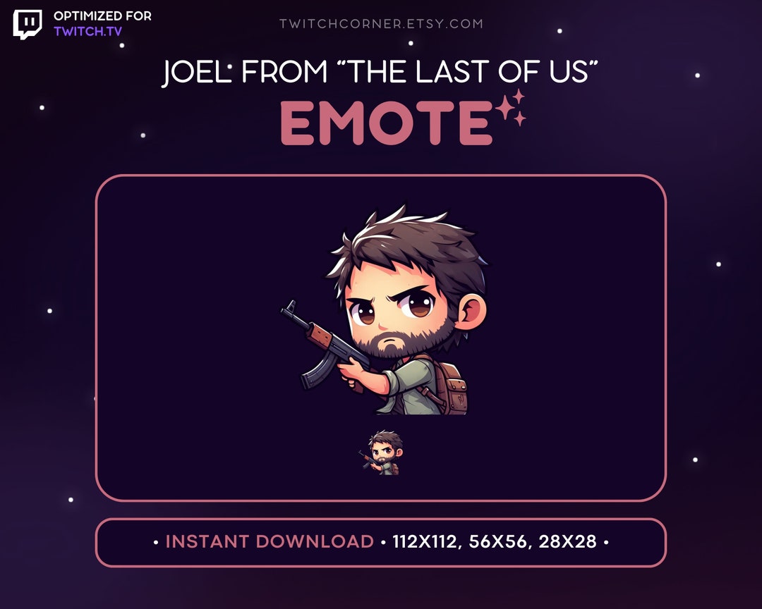 Joel Twitch Emote Joel de The Last of Us Emote pour Twitch, The Last of ...