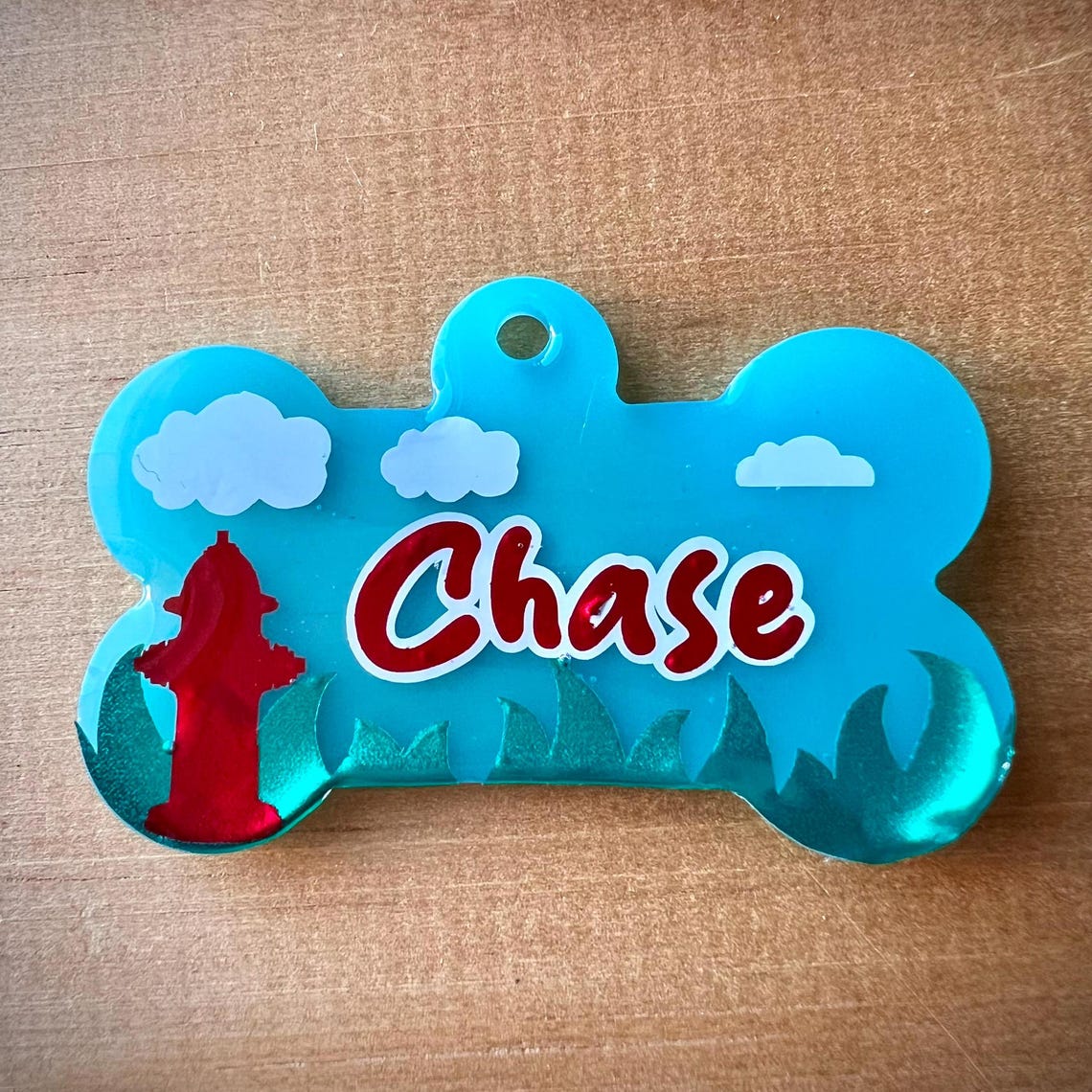 Fire Hydrant Dog Tag, Pet ID Name Tag, Resin Dog Tag, Dog Collar ...
