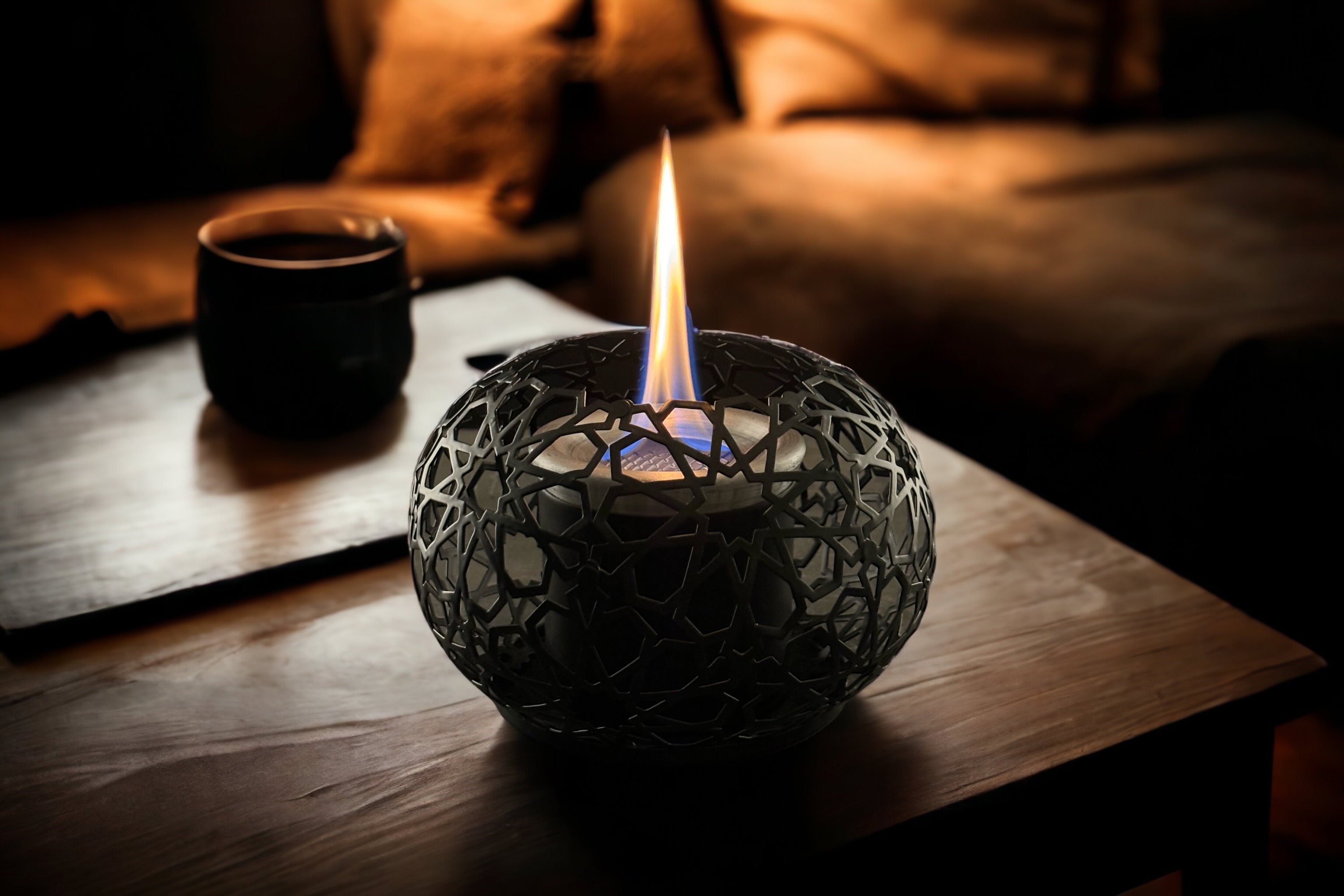 Lotus Design Tabletop Fireplace, Fireplace Mantel, Fireplace Decor ...