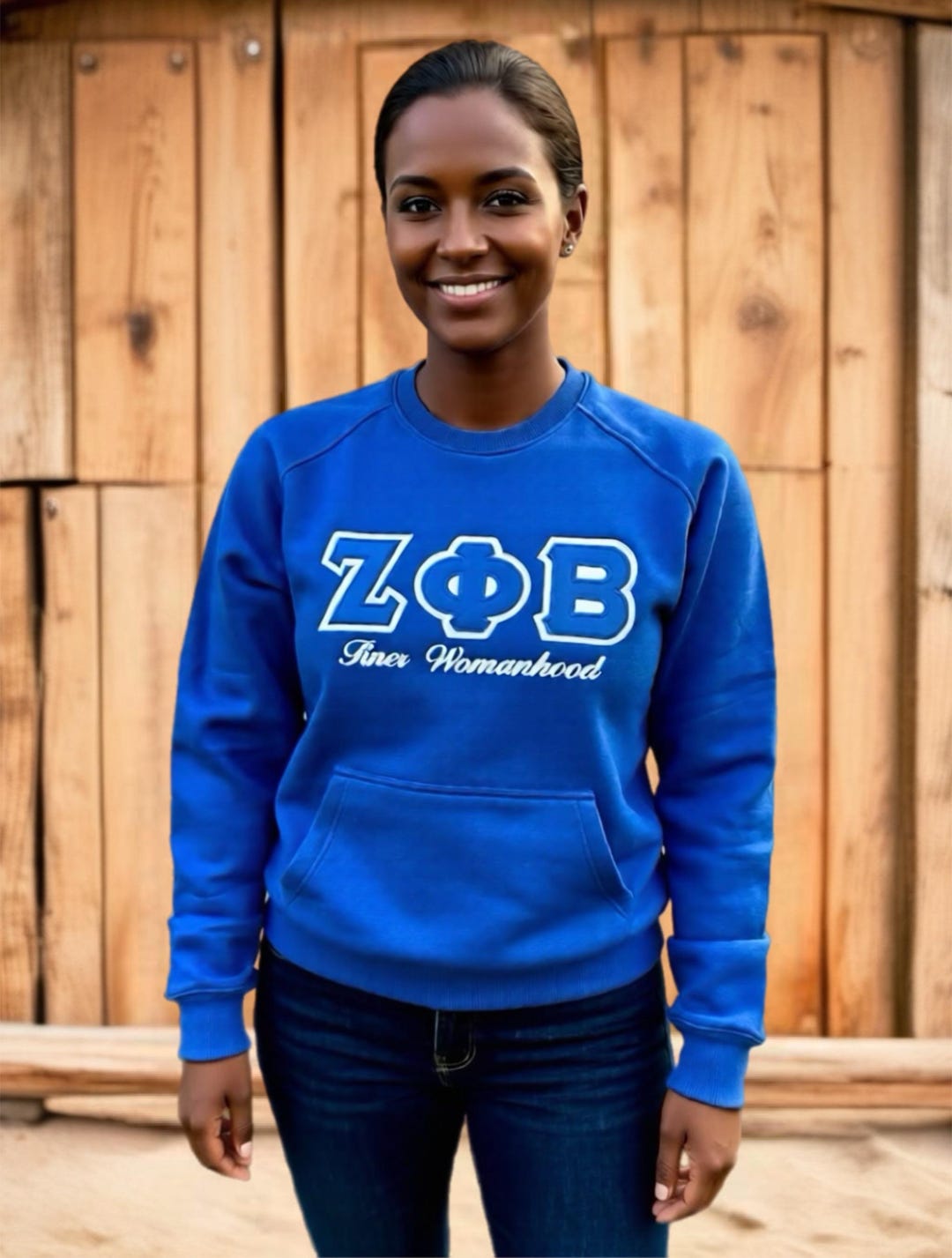 Zeta Phi Beta, 1920, J16, Sorority, Zeta , Crest Embroidered Sweatshirt ...