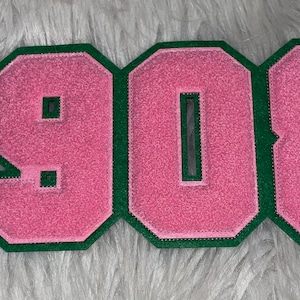 1908 Patch|pink and Green| Pretty Girls| Iron on Patch|number Patch|aka ...
