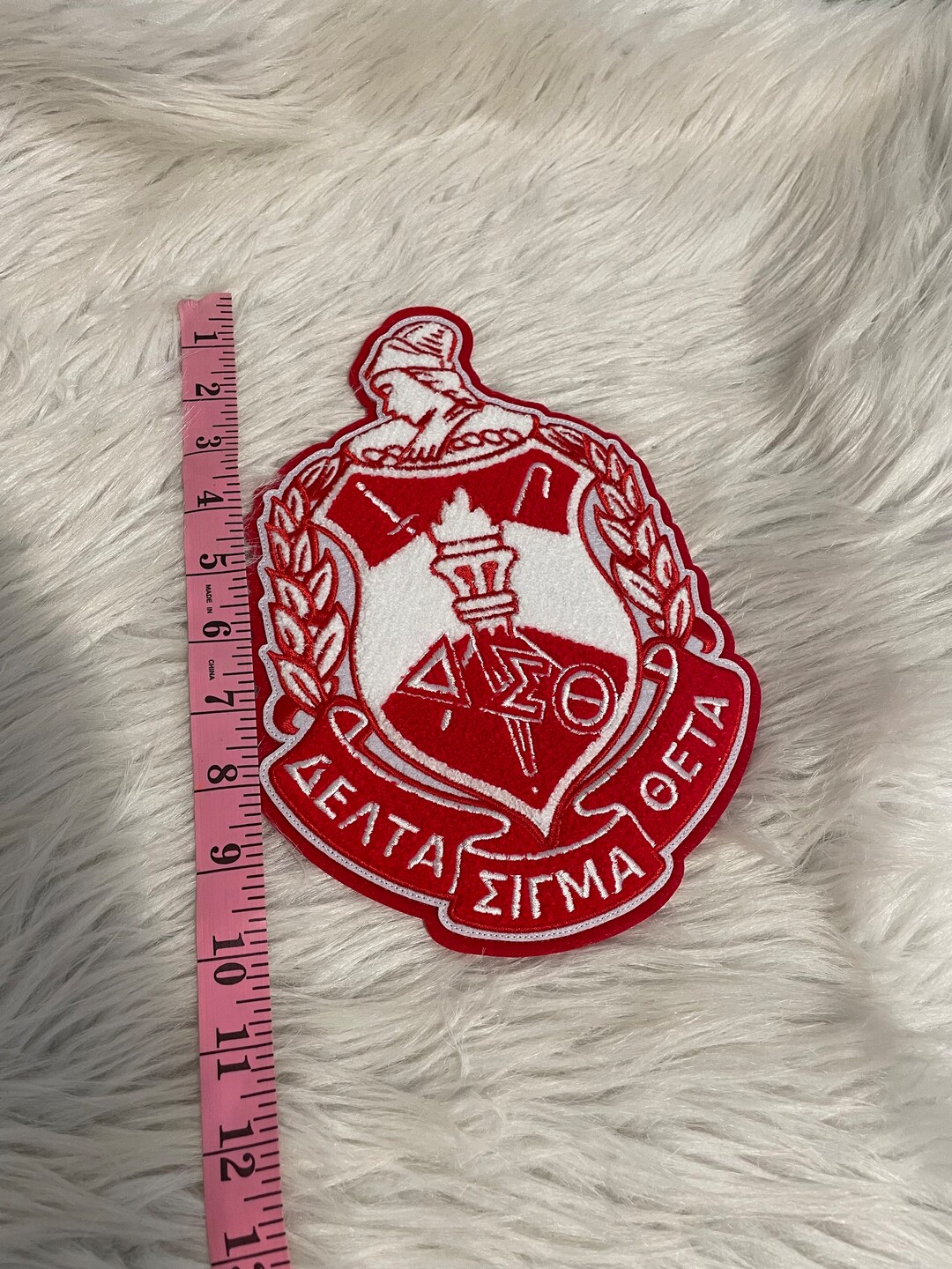 Delta Sigma Theta Patch|red and White | Devastated | Iron on Patch ...
